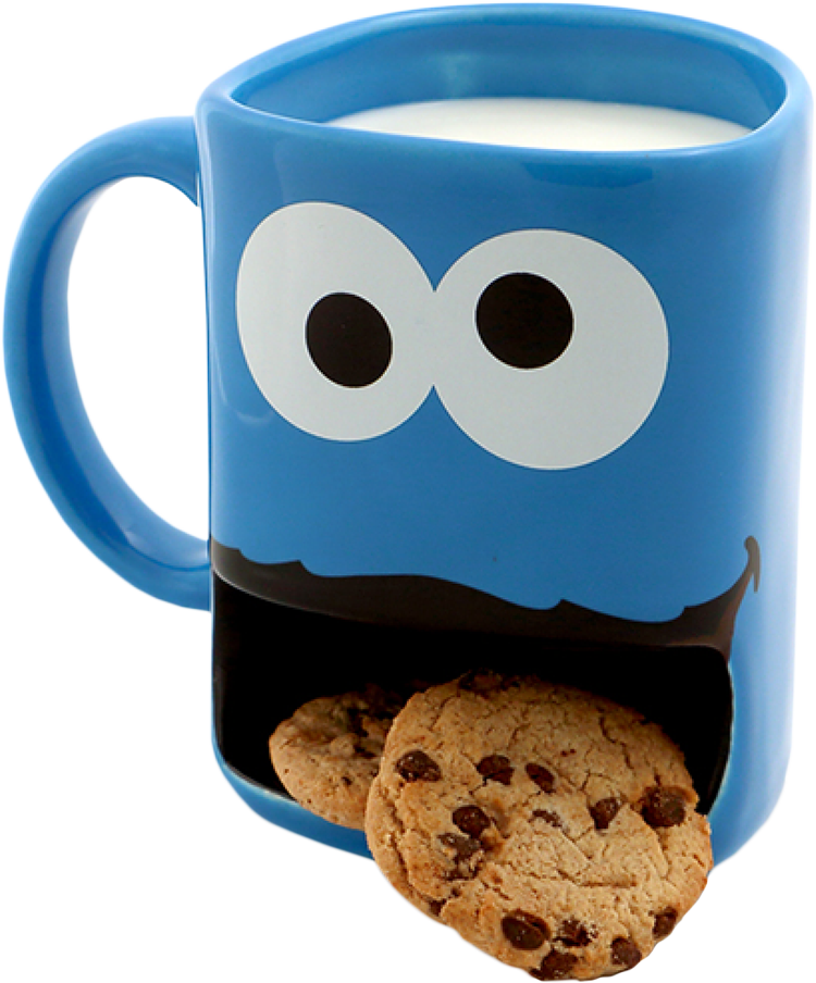 Sesame - Cookie Monster Dunk Mug Clipart - Large Size Png Image - PikPng
