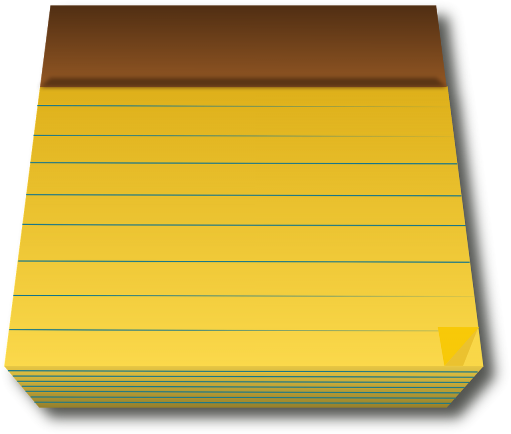 Legal Pad, Yellow, Paper, Blank, Office, Business, - Pad Of Paper Clip ...