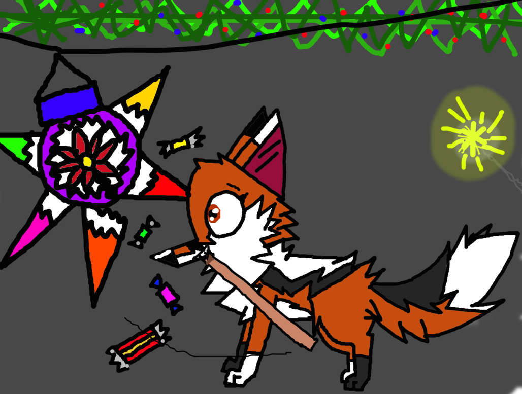 Breaking A Piñata - Cartoon Clipart - Large Size Png Image - PikPng