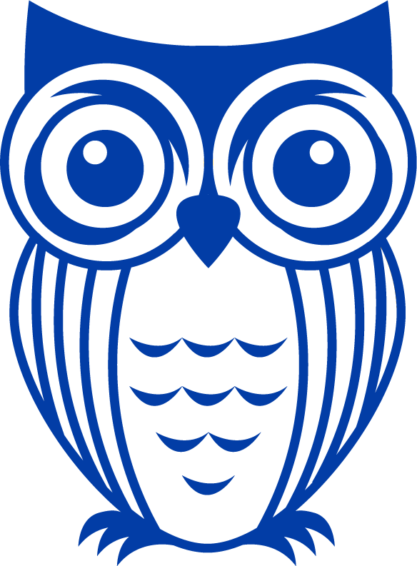 Icon Owl - Blue - Owl Vinyl Decals Clipart - Large Size Png Image - PikPng