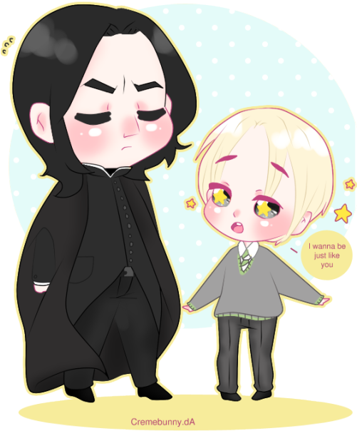 Draco Malfoy Fanart Poop5 Kawaiidesu Alanrickman Chibisnape - Creme ...