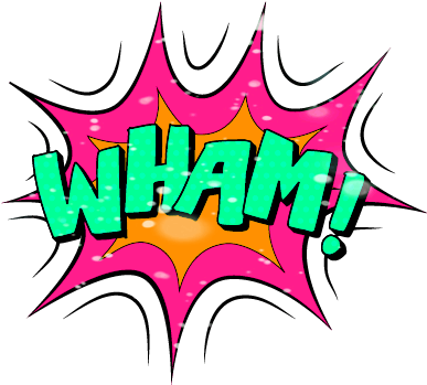 Wham Sticker - Boom Sign Clipart - Large Size Png Image - PikPng