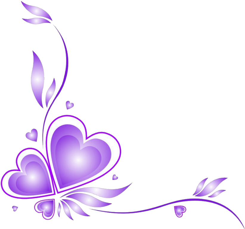 Download Mq Purple Love Hearts Heart Vector Border Borders - Pink Heart ...