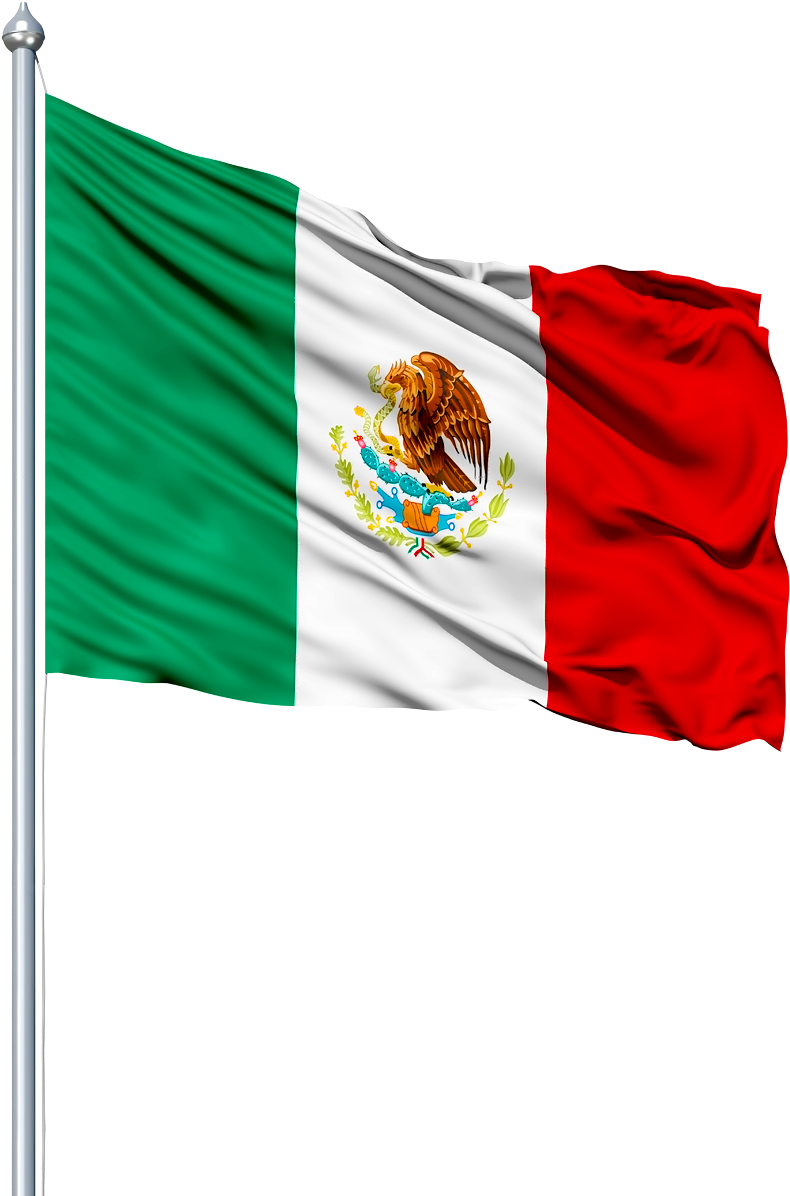 Bandera Mexico Png - Flag Clipart - Large Size Png Image - PikPng