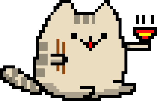Pusheen - Pusheen Pixel Art Grid Clipart - Large Size Png Image - PikPng