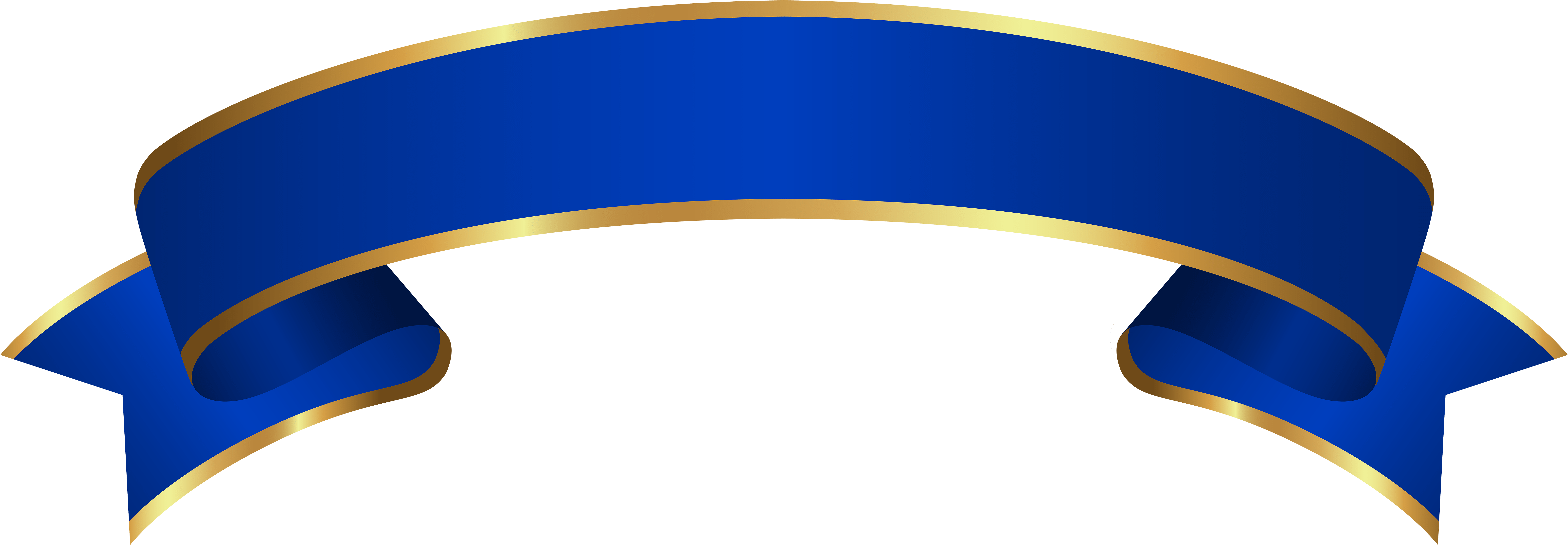 Blue And Gold Banner Clipart - Large Size Png Image - PikPng