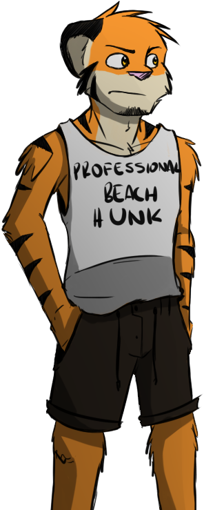 Professional Beach Hunk - Cartoon Clipart - Large Size Png Image - PikPng