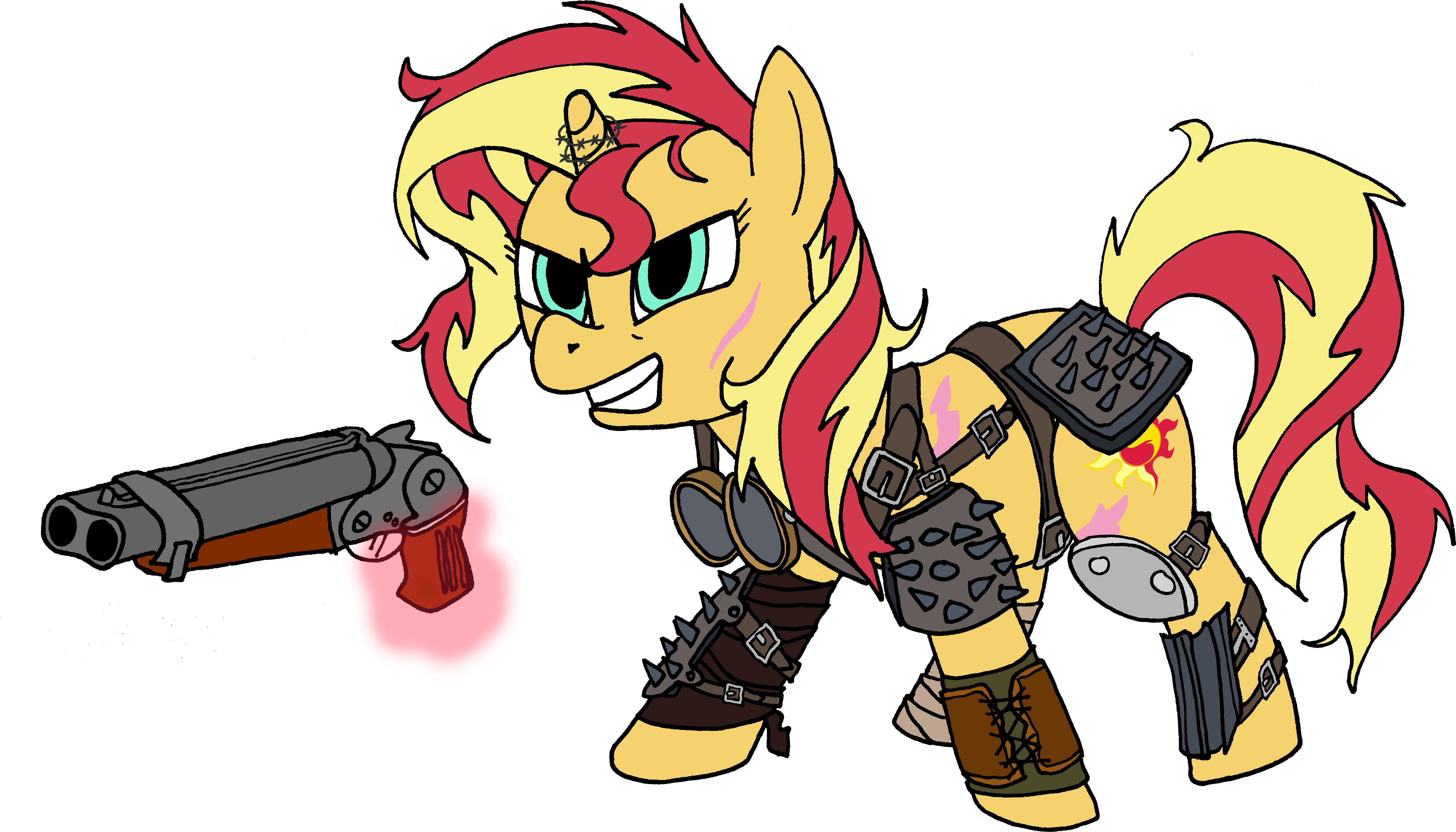 1438, Double Barreled Shotgun, Fallout, Gun, Raider, - Cartoon Clipart ...