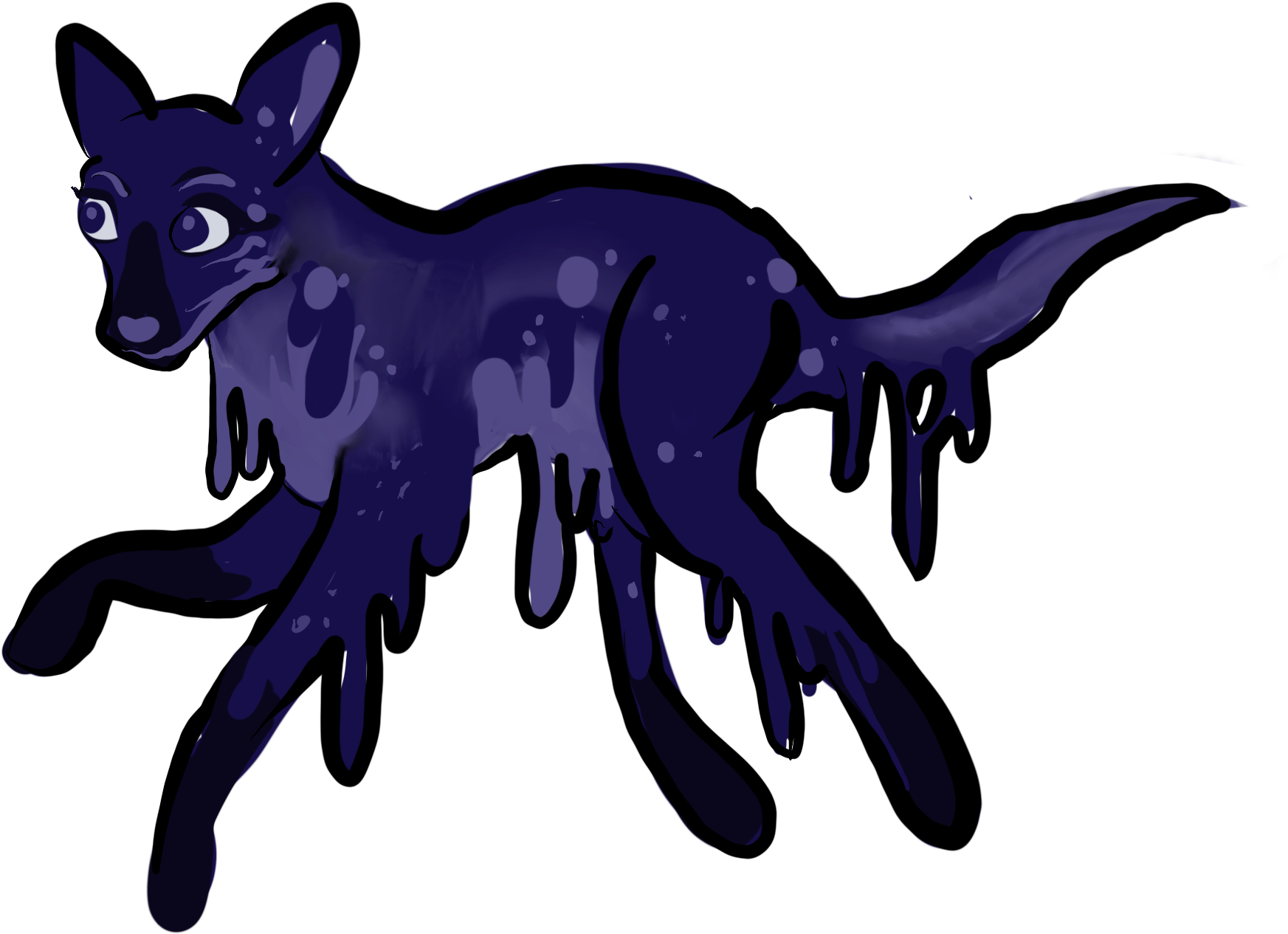 Download Galaxy Melted Maned Wolf - Cartoon Clipart Png Download - PikPng