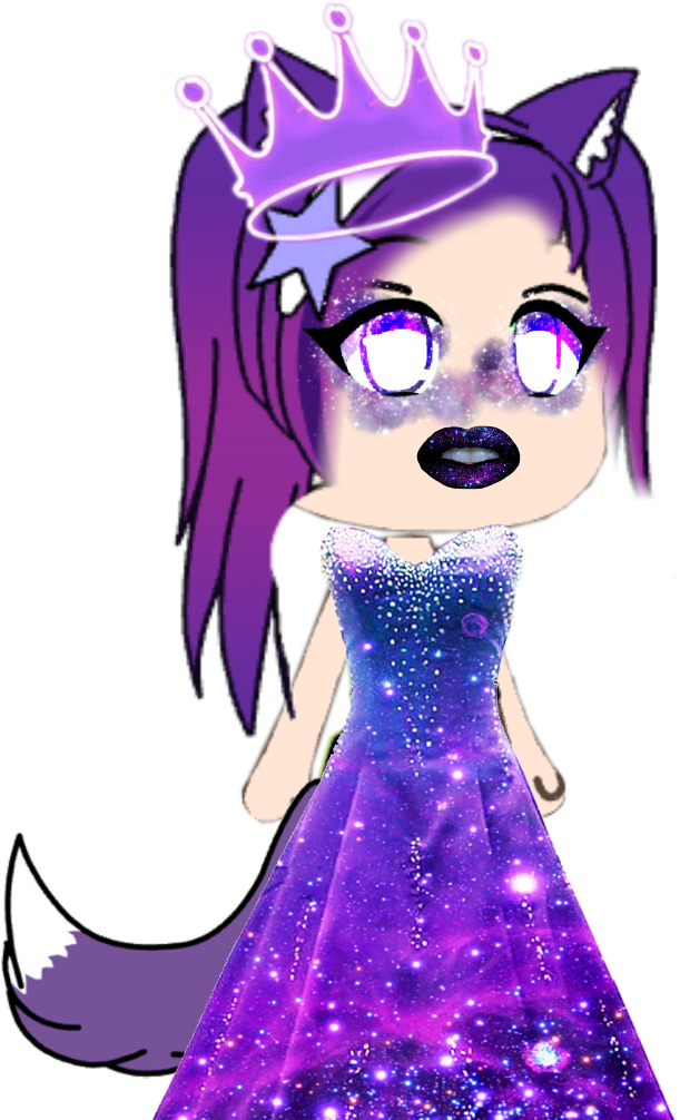 #gacha #hybrid #galaxy #wolf #purple - Illustration Clipart - Large ...