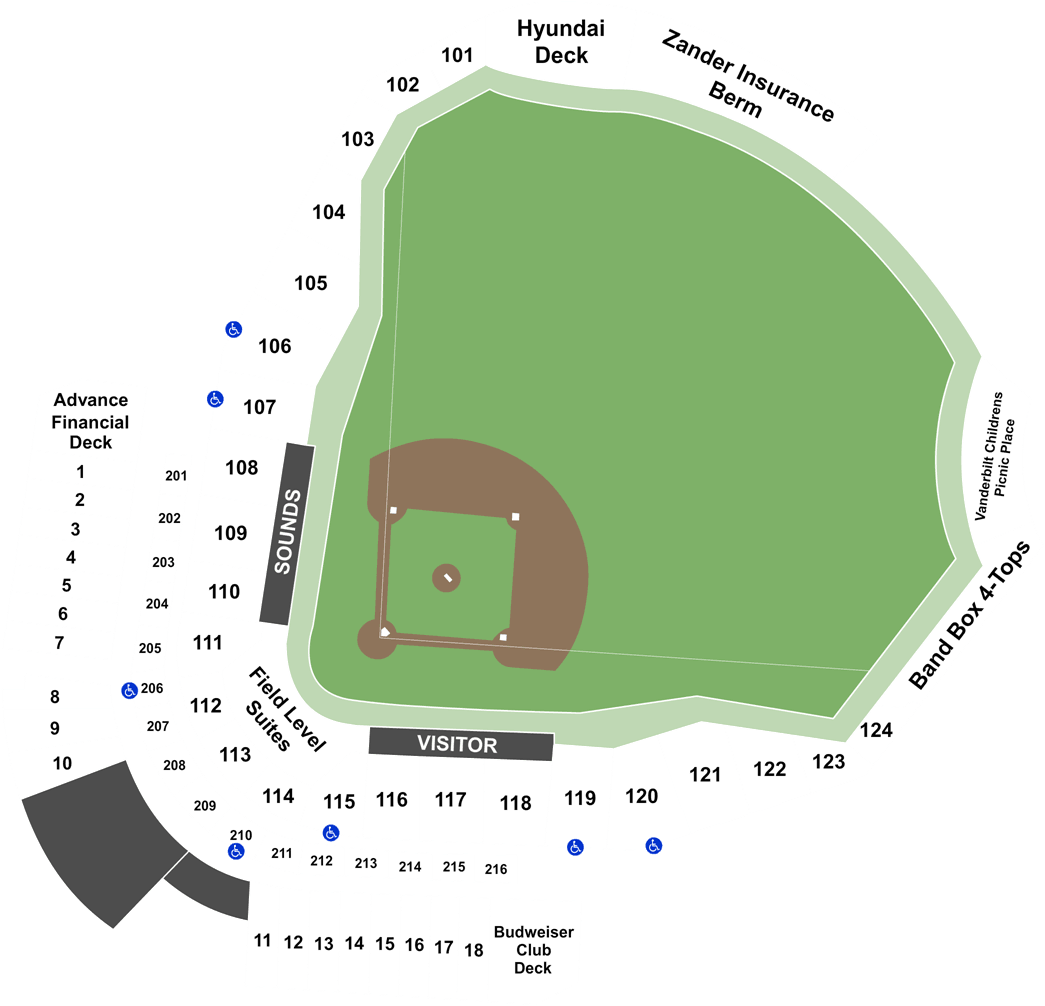 Event Info - Nashville Sounds Stadium Section 113 Clipart - Large Size ...