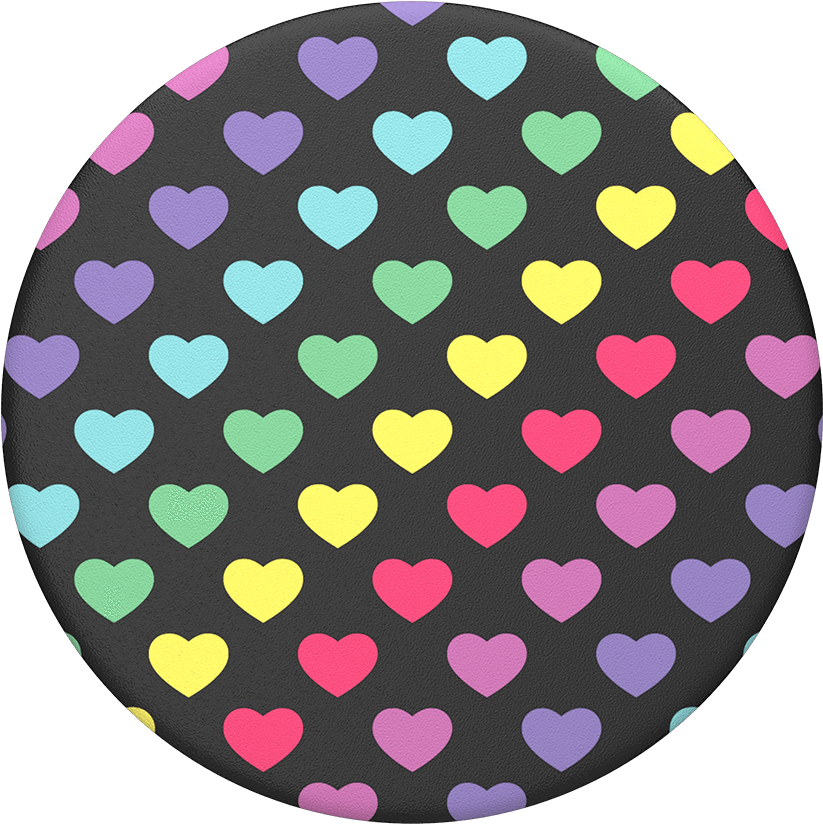 Rainbow Hearts, Popsockets - Popsockets Hearts Clipart - Large Size Png ...