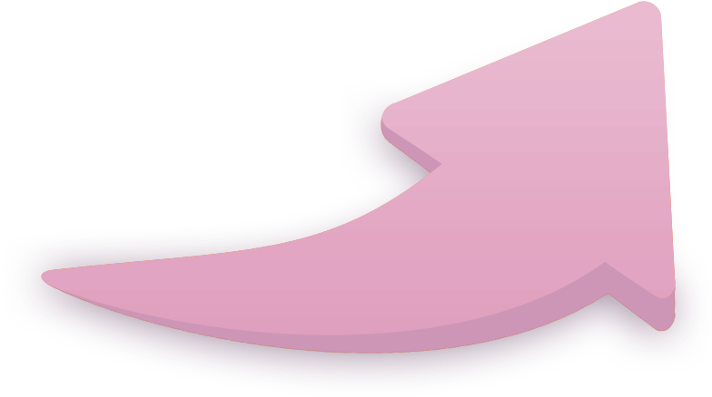 Arrow Pink - Curved Pink Arrow Png Clipart - Large Size Png Image - PikPng