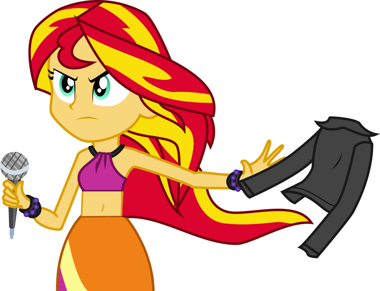 Belly Button, Edit, Equestria Girls, Midriff, Safe, - Mlp Eg Sunset Shimmer Rainbow Rocks ...