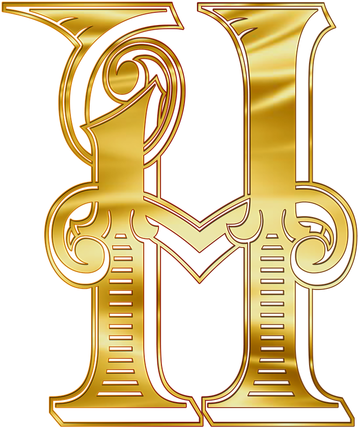 Word,gold,font - Gold Letter H Png Clipart - Large Size Png Image - PikPng