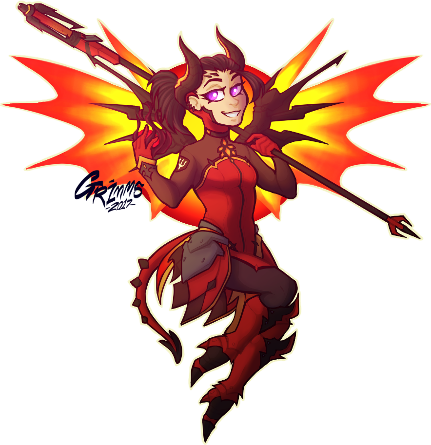 Download 🔪 I Plan On Making These Stickers One Day Devil Mercy Overwatch Staff Clipart Png