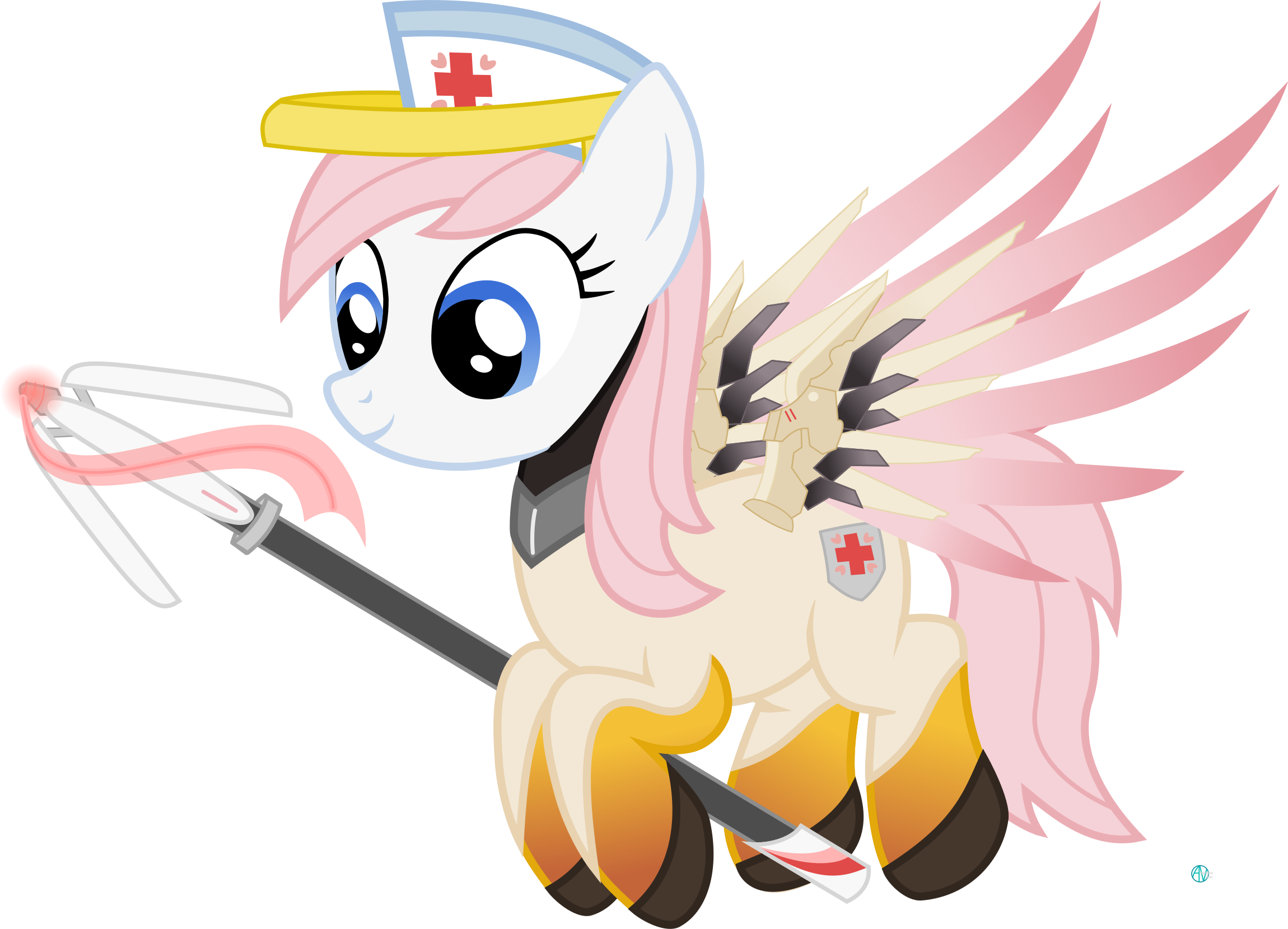Arifproject, Flying, Mercy, Nurse Redheart, Overwatch, - Nurse Redheart ...
