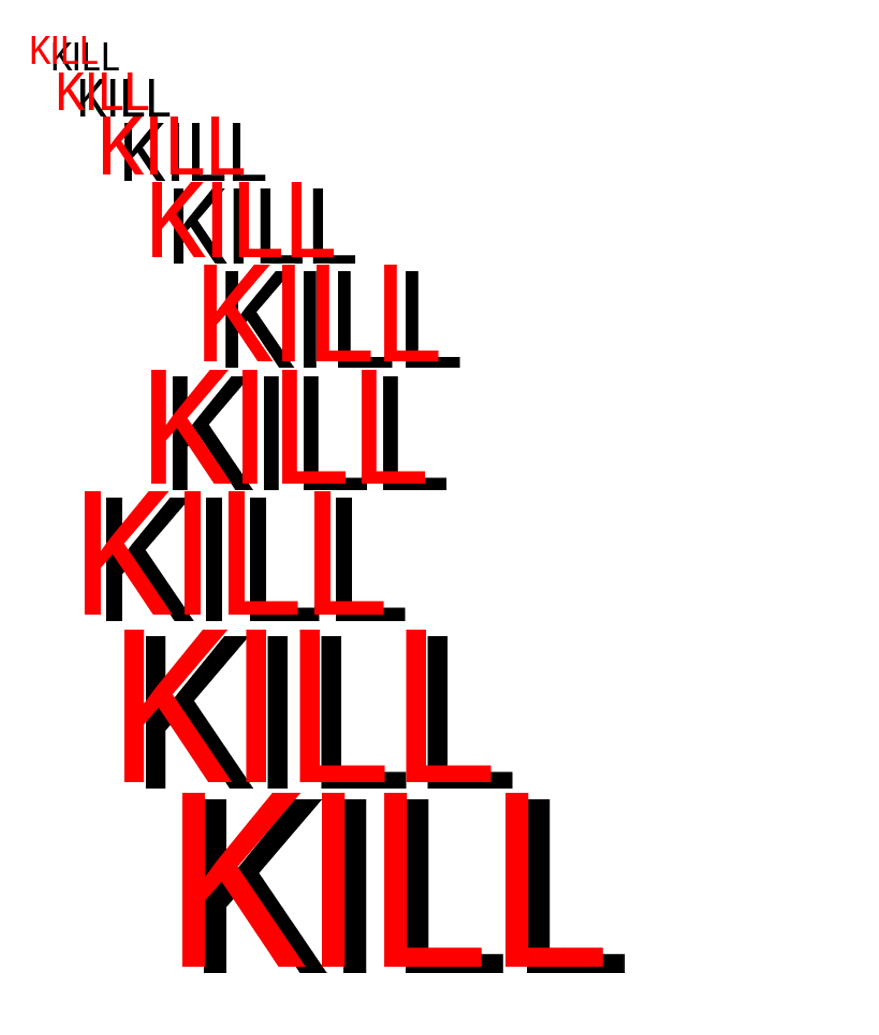 Kill Murder Suicide Horror Red Black Transparent Transparent - Red ...