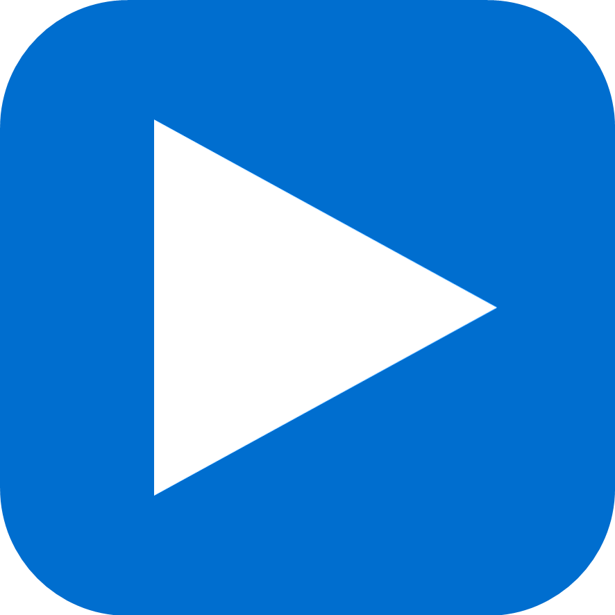Youtube Music - Play Button Blue Png Clipart - Large Size Png Image ...