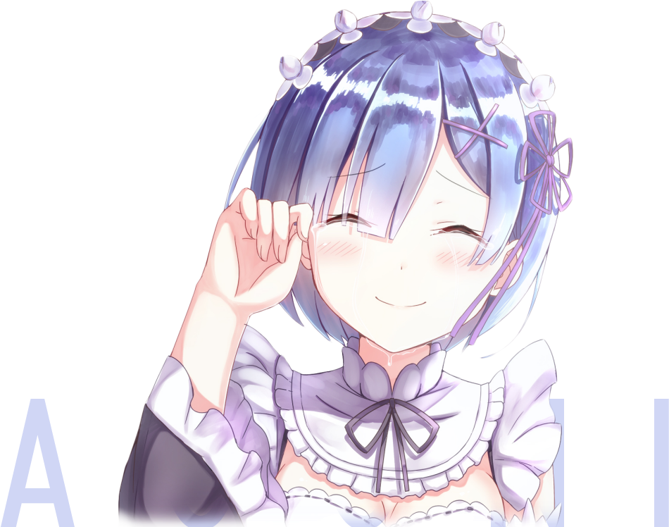 Rem Re Zero Sad Clipart - Large Size Png Image - PikPng