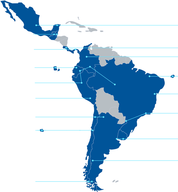 Latin America Map Png - Cotton Top Tamarin Map Clipart - Large Size Png ...