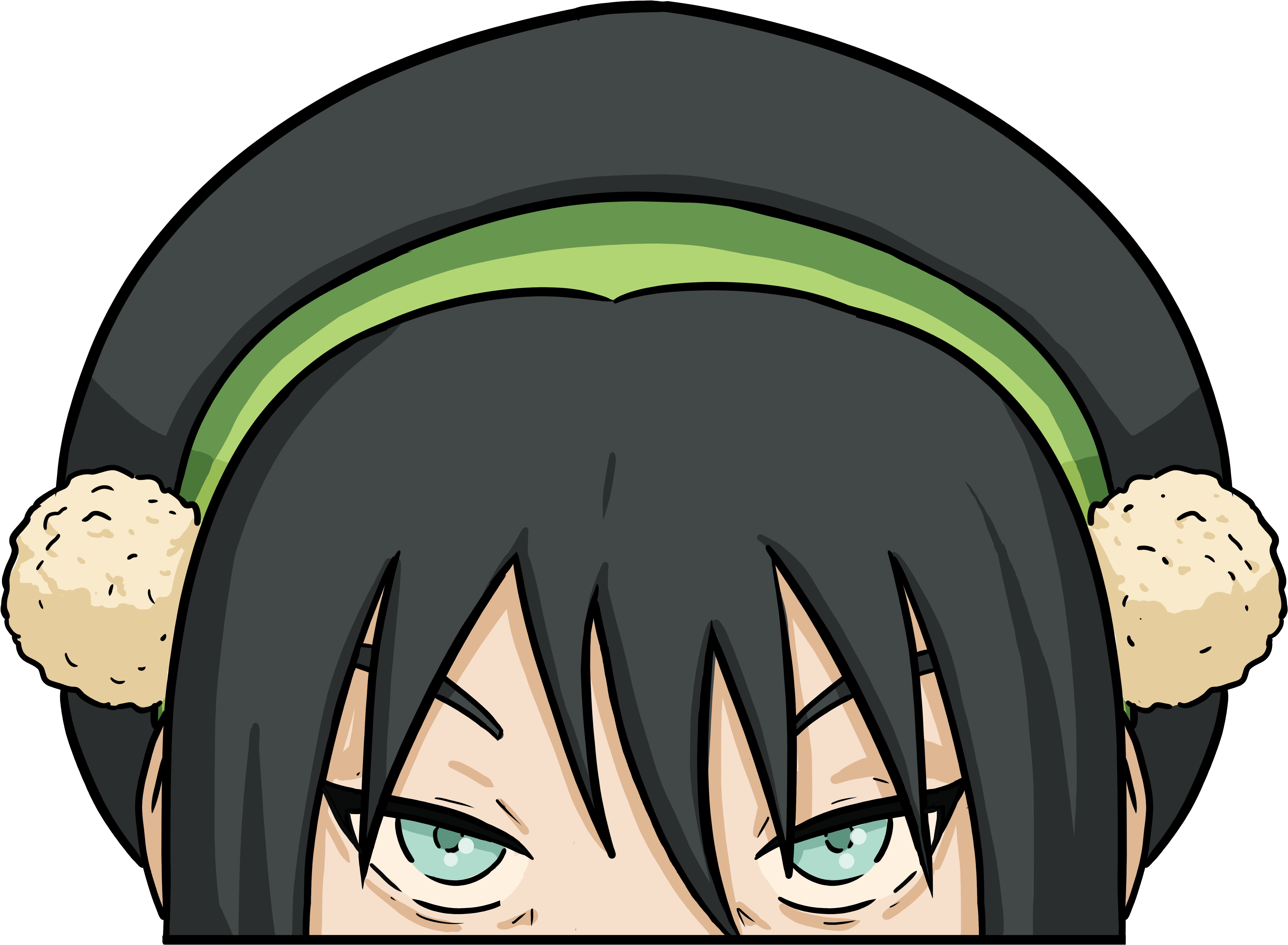 Toph Sticker - Cartoon Clipart - Large Size Png Image - PikPng
