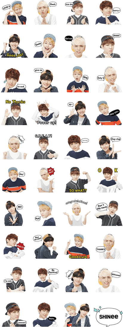 Shinee Special - Bts Line Stickers Png Clipart - Large Size Png Image ...