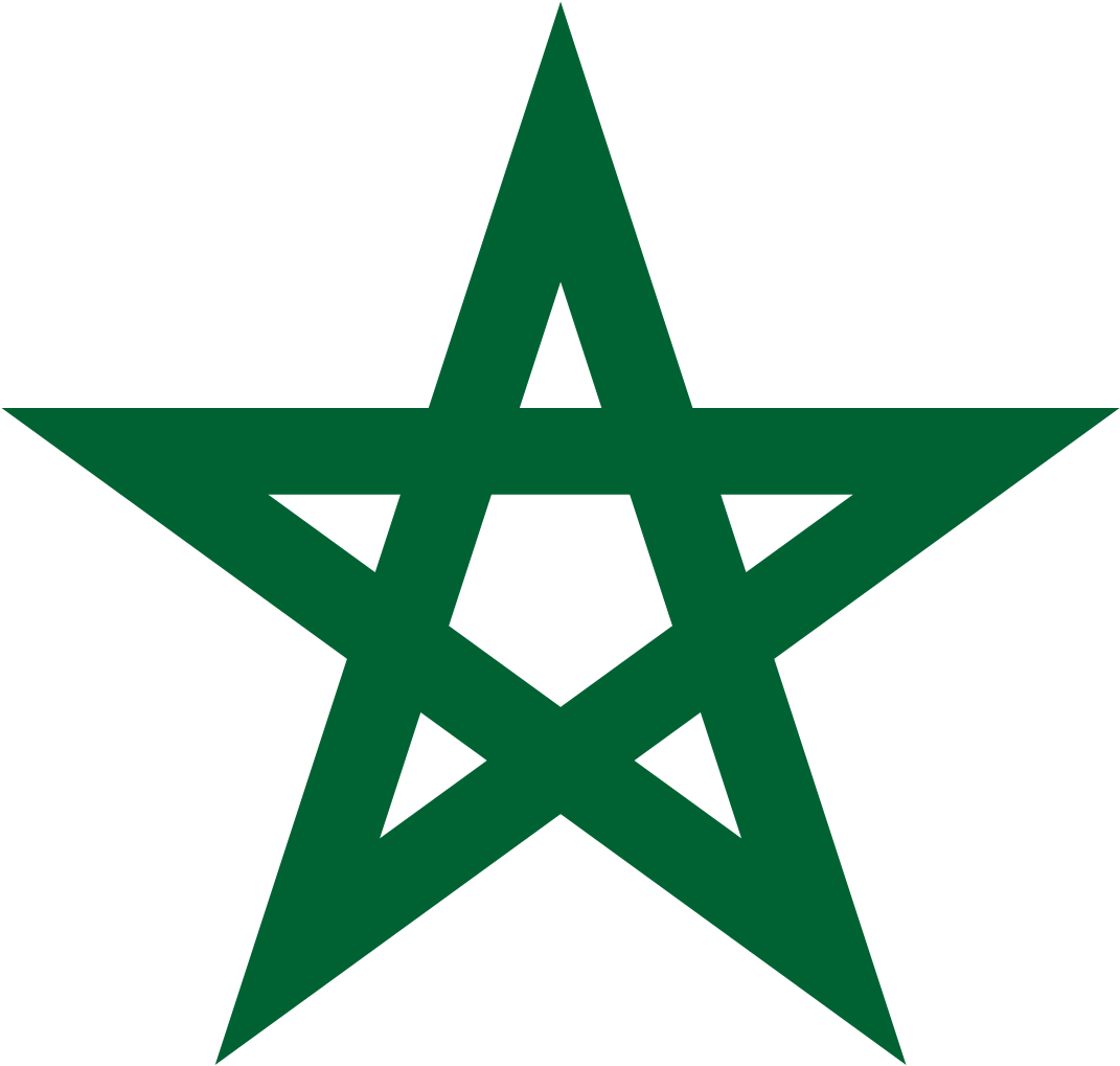 Star Of Morocco - Star Morocco Flag Clipart - Large Size Png Image - PikPng