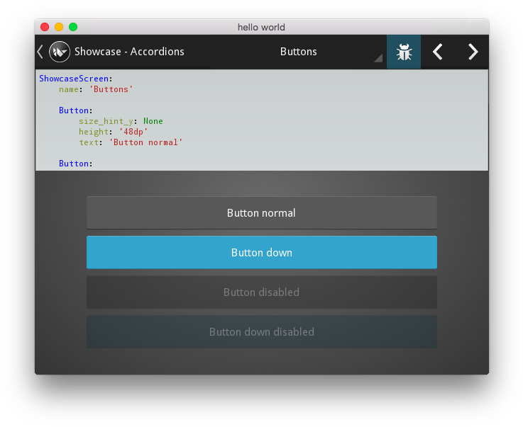 You Should See A Menu Bar Across The Top With A Demonstration - Kivy ...