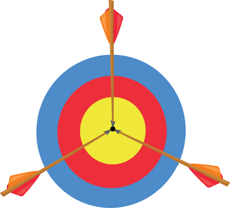 Arrow Target - Target Archery Clipart - Large Size Png Image - PikPng