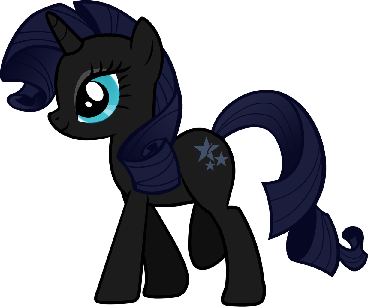 Black Rock Shooter, Edit, Ponified, Rarity, Recolor, - Silhouette My ...