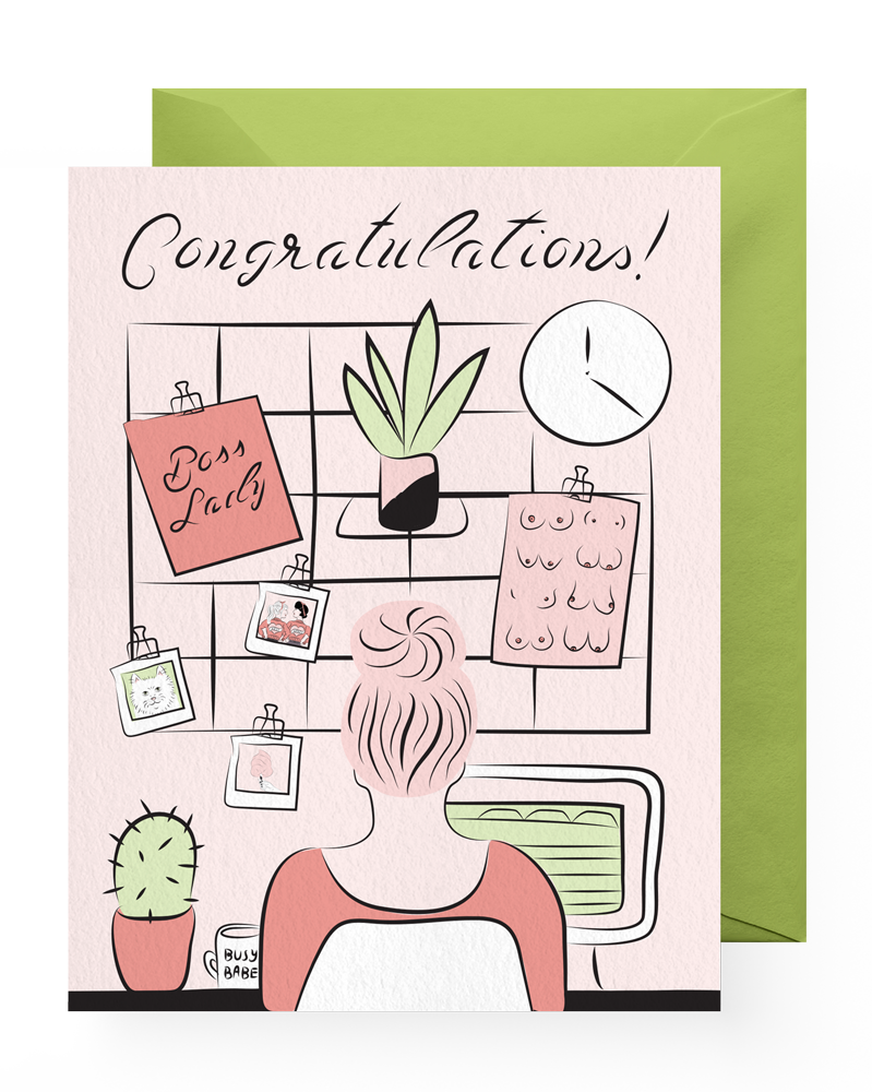 Congrats, Boss Lady - Cartoon Clipart - Large Size Png Image - PikPng