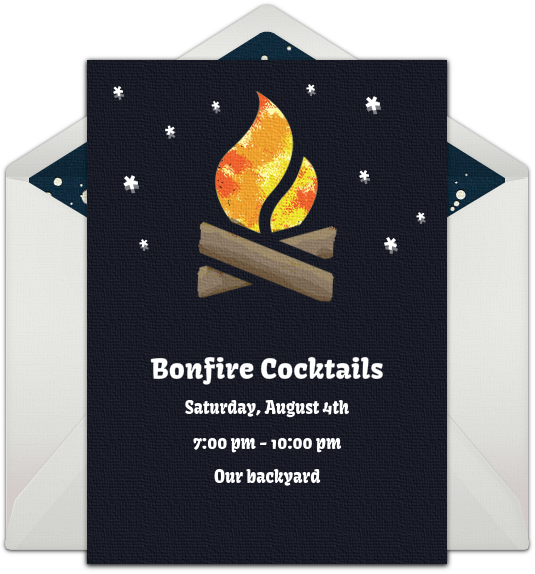 Bonfire Online Invitation - Graphic Design Clipart - Large Size Png ...