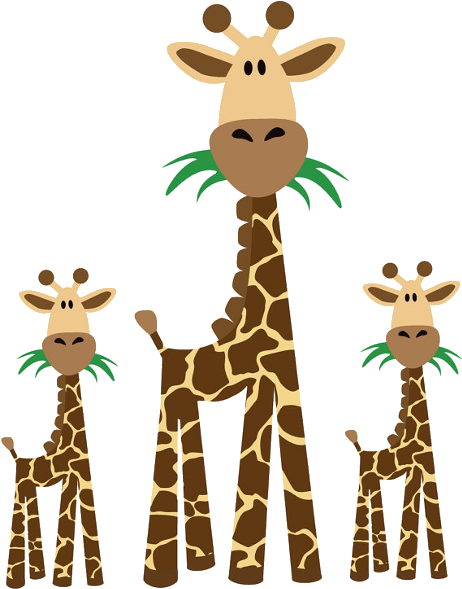 Baby Animal Clipart Giraffe - Cartoon Jungle Animals Clipart Giraffe ...