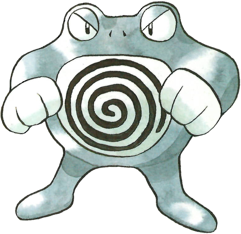 Poliwrath Pokemon Red And Green Official Game Art Clipart - Large Size ...