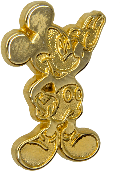 Mickey Mouse, Gold - Brass Clipart - Large Size Png Image - PikPng
