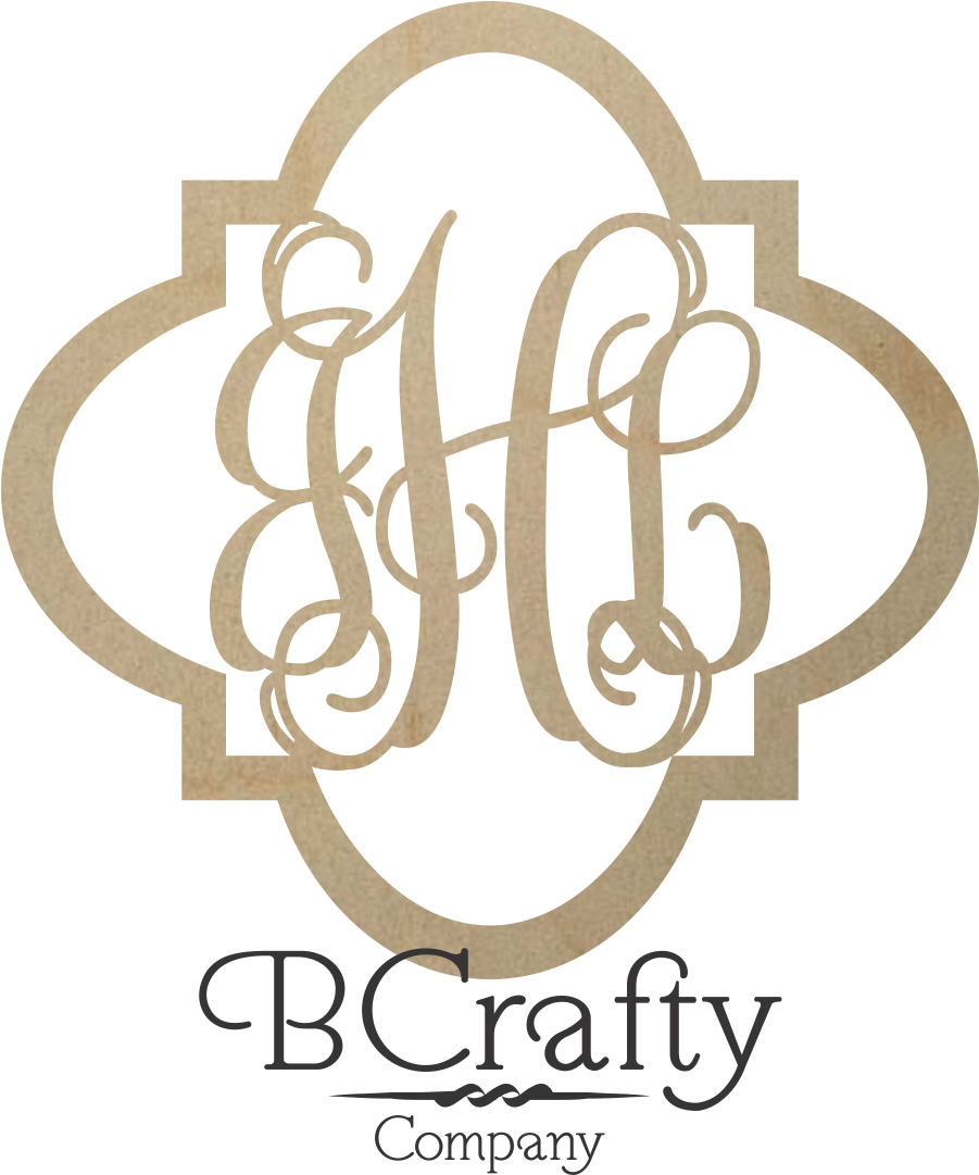Wooden Monogram Quatrefoil Border - Jhl Monogram Clipart - Large Size ...