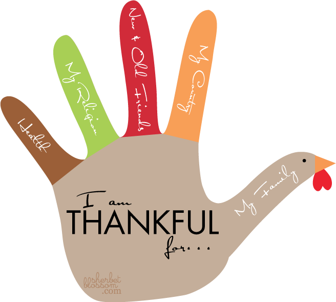 Hand Turkey Template Festival Collections Banner Black - Thanksgiving ...