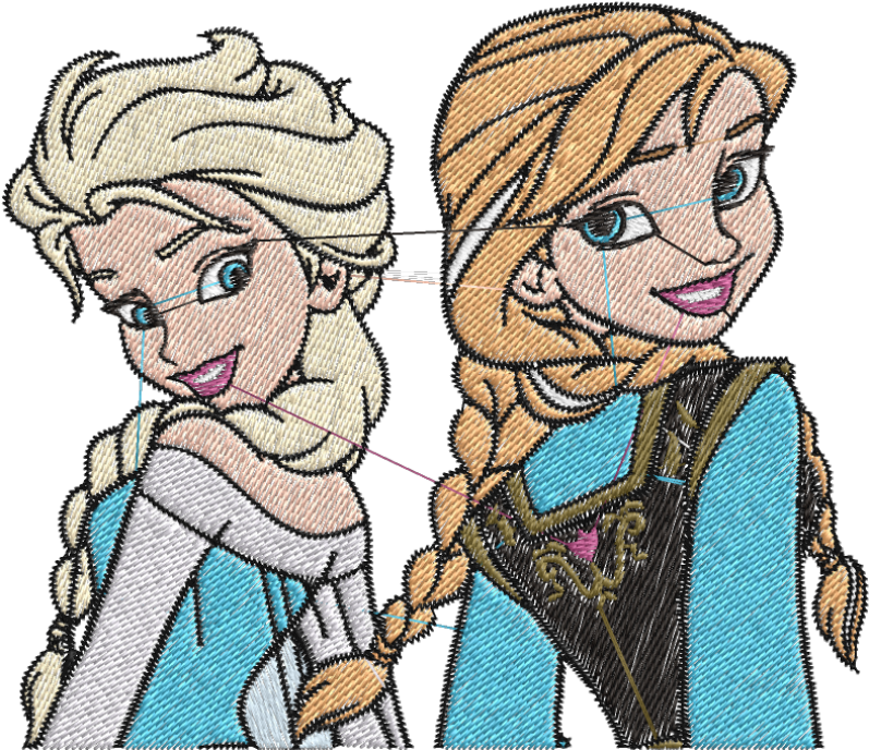 Frozen Embroidery Designs Clipart - Large Size Png Image - PikPng