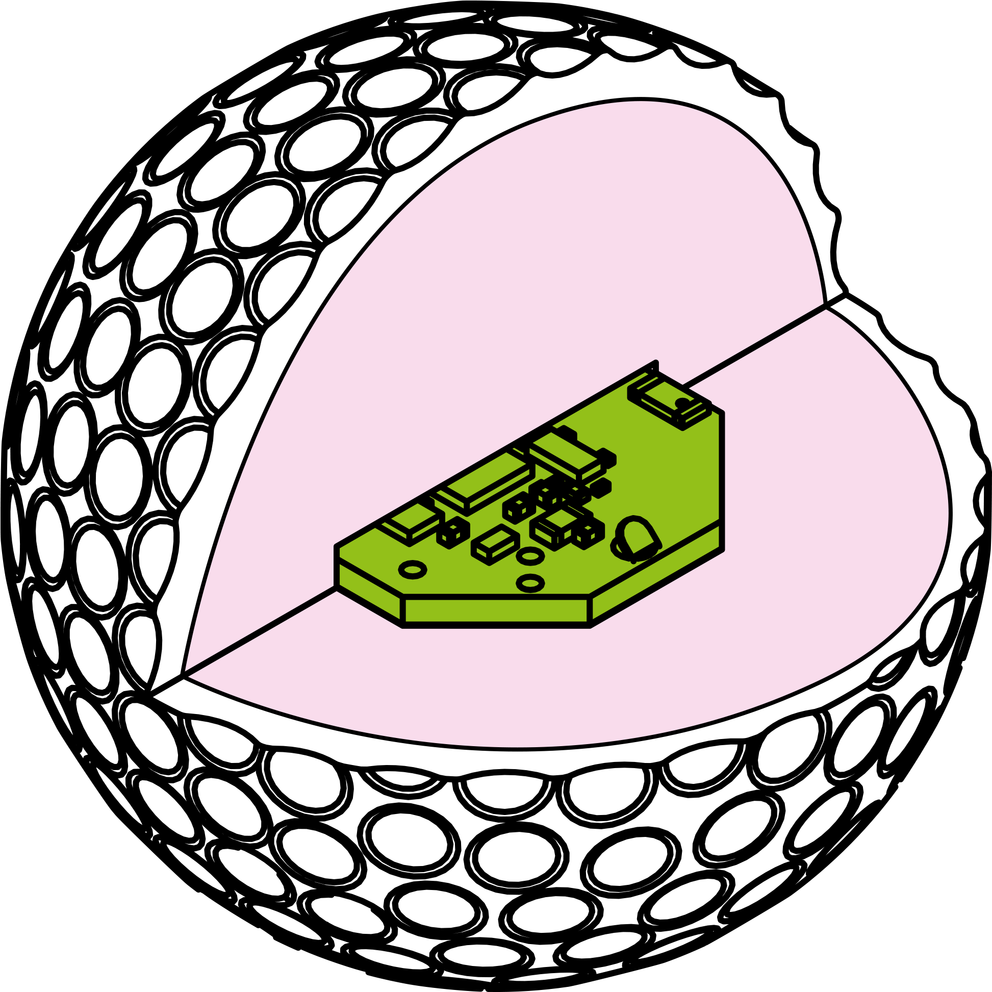 Golf Clip Ball - Smart Golf Ball - Png Download - Large Size Png Image ...