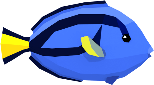 Blue Tang Fish Clipart - Large Size Png Image - PikPng