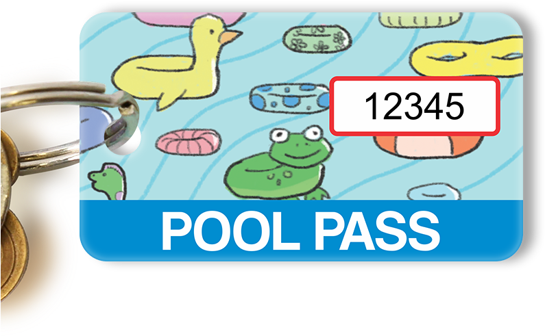 Pool Pass Tag With Consecutive Numbers - Pool Passes Clip Art - Png ...