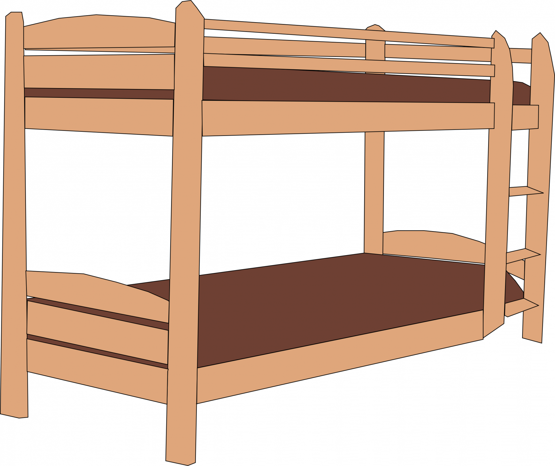 Cartoon Bunk Bed - Bunk Bed Clipart - Png Download - Large Size Png ...
