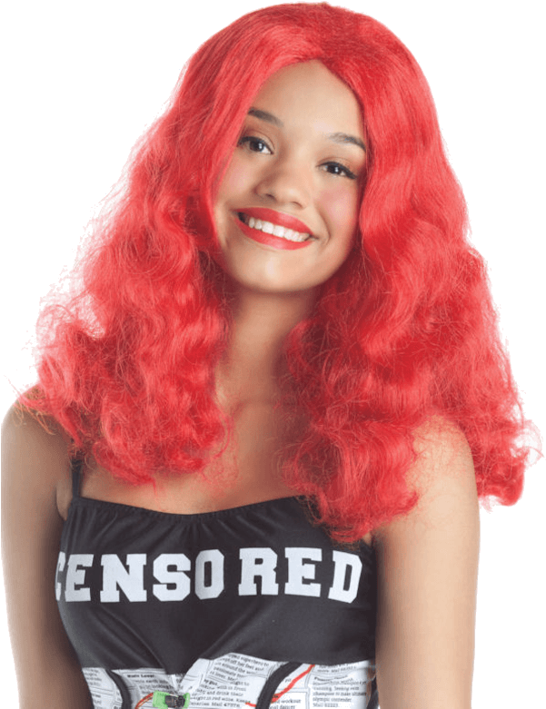 Red Haired Beauty Wig - Red Hair Clipart - Large Size Png Image - PikPng