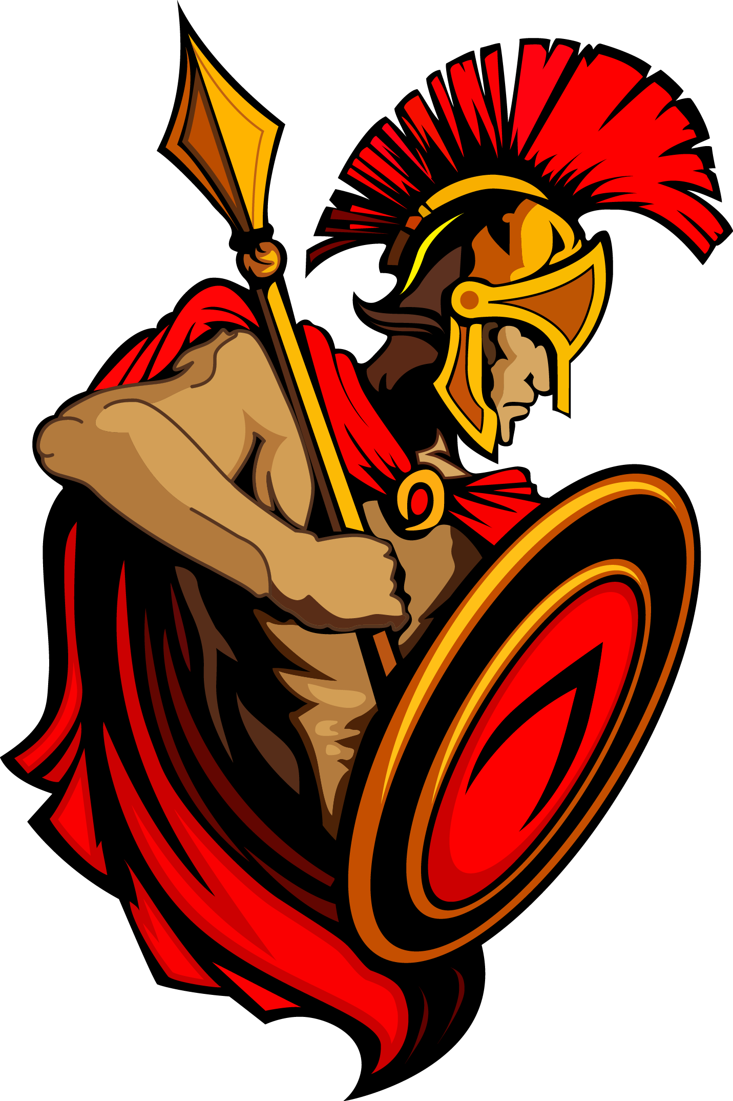 Spartan Army Ancient Greece Trojan War Clip Art - Tara High School Logo ...