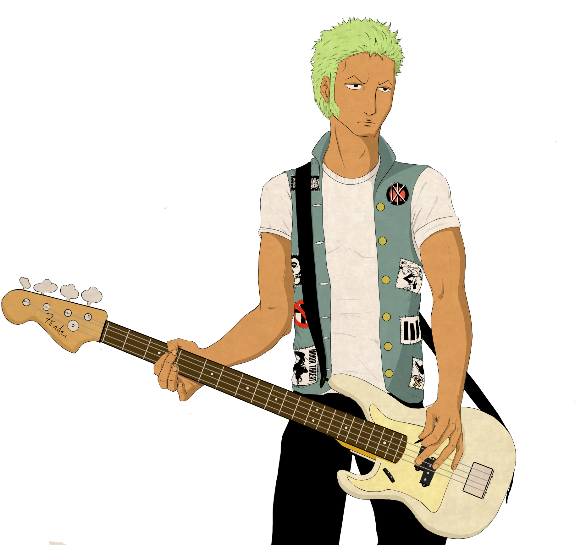 Punk Rock - Bass Guitar Clipart - Large Size Png Image - PikPng