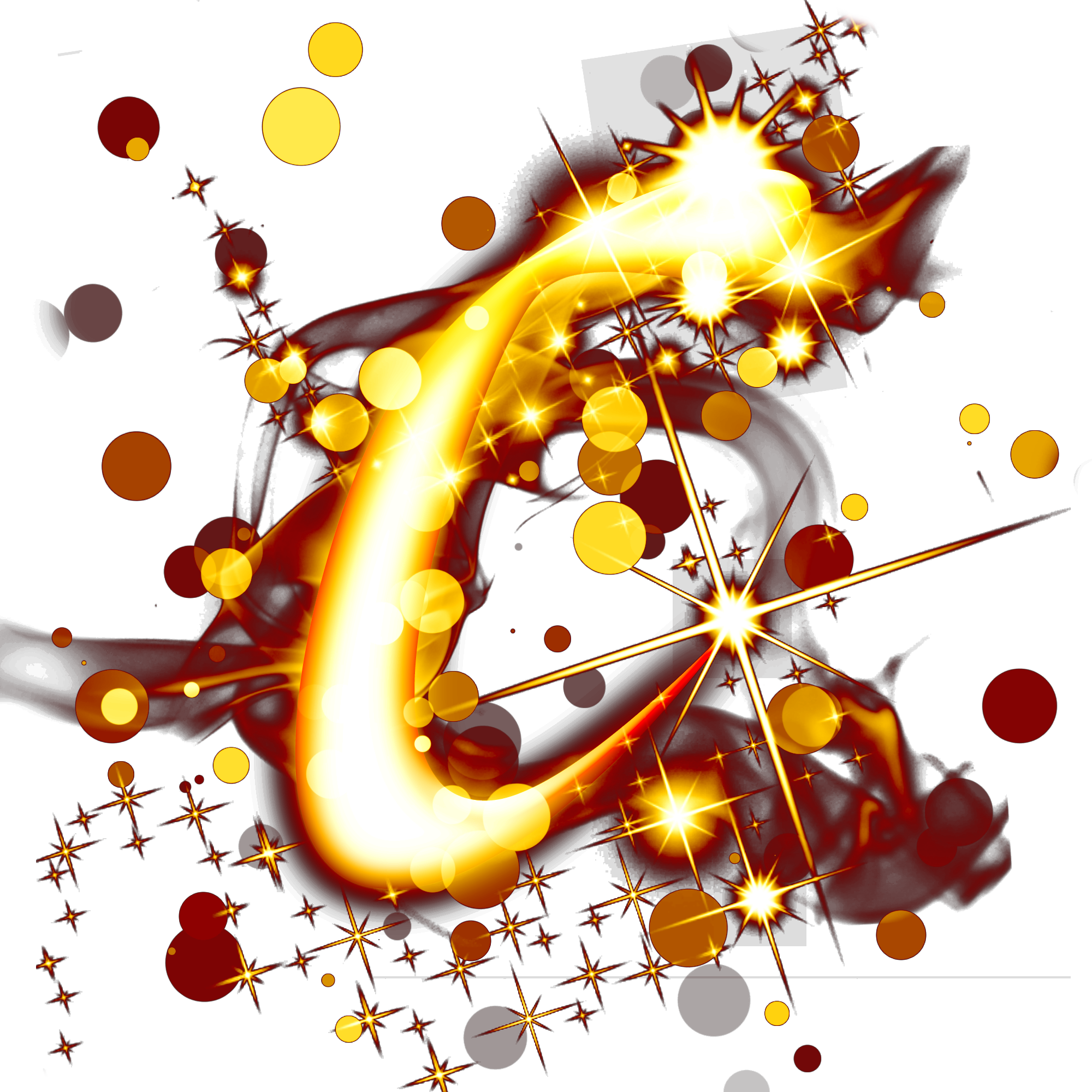 Gold Light Effect Word Art Starlight Png And Psd - Graphic Design ...