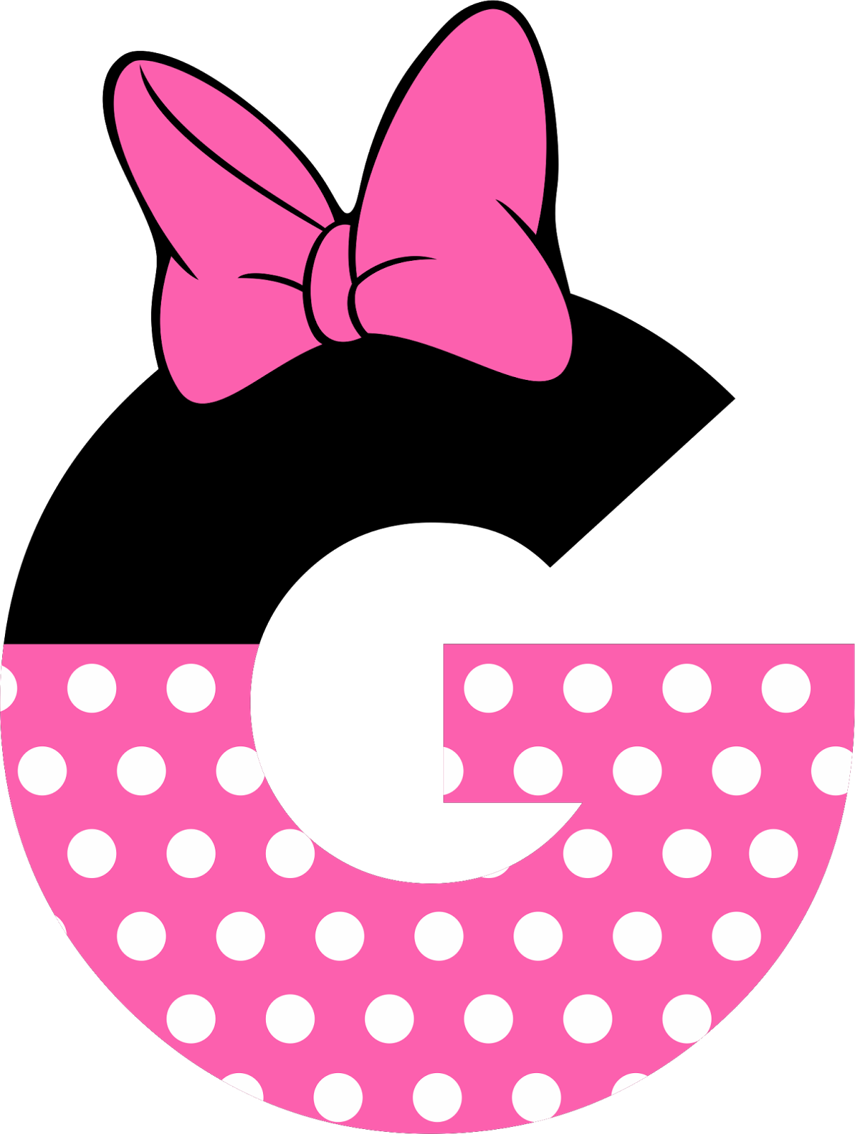 Precioso Alfabeto Tipo Minnie Rosa - Minnie Mouse Letters Clipart ...