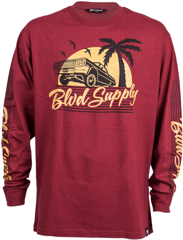 Low Rider Sun Long Sleeve Tee Clipart - Large Size Png Image - PikPng