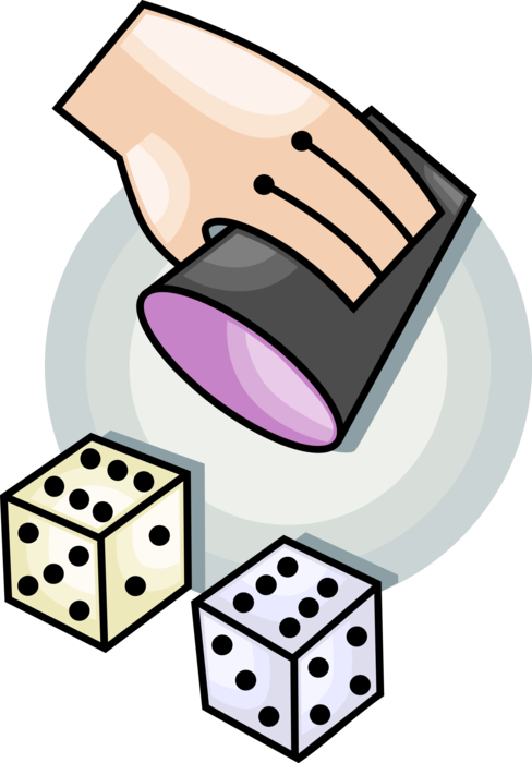 Vector Illustration Of Gambling And Casino Games Of - Roll Of The Dice ...
